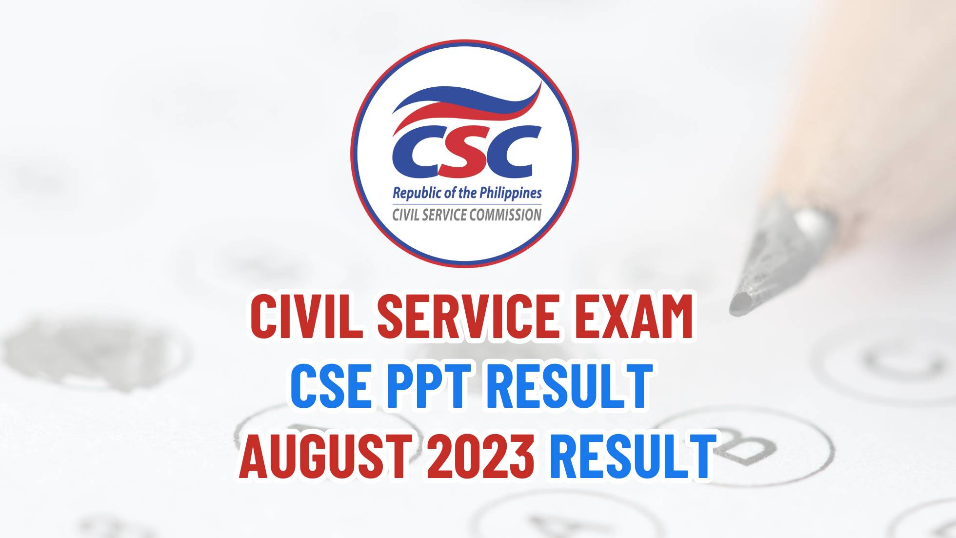 Civil Service Exam CSE PPT Result August 2023 Result - Philippines Exam ...